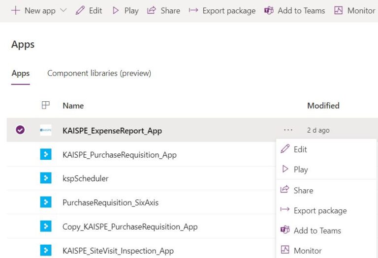 Using Monitor in Microsoft PowerApps - KAISPE LLC