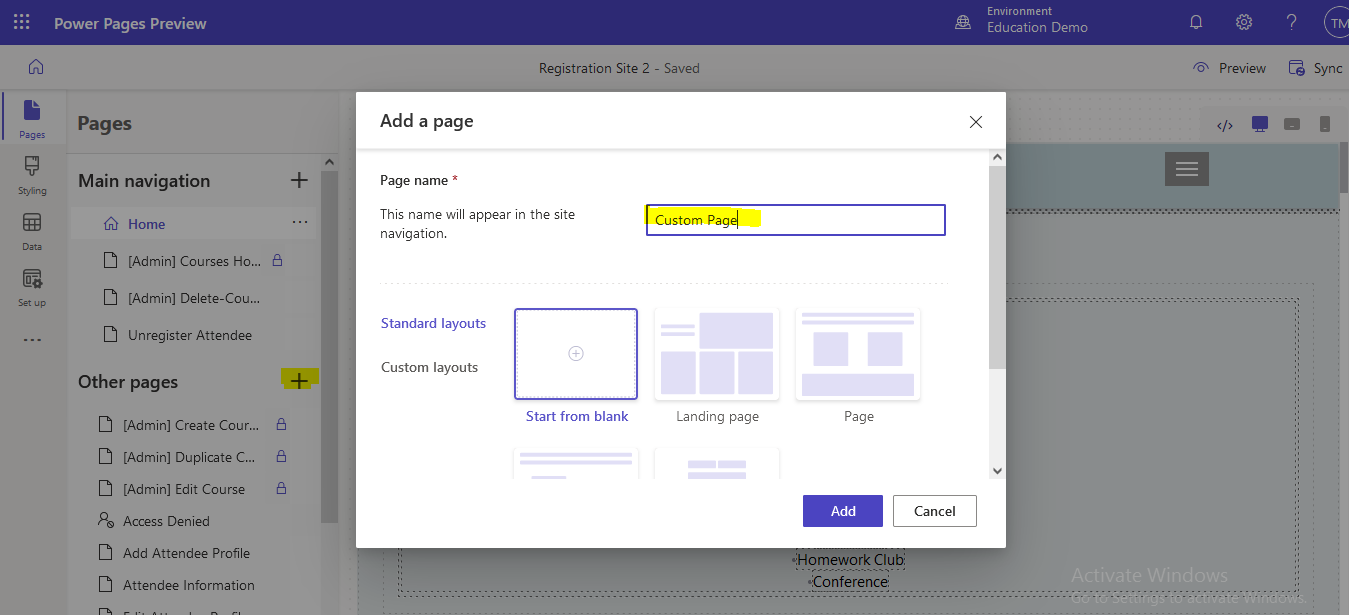 Microsoft Power Pages: School Program Registration| KAISPE
