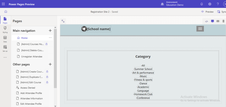Microsoft Power Pages: School Program Registration| KAISPE