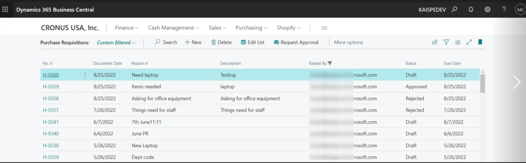 Microsoft Dynamics 365 Business Central | KAISPE