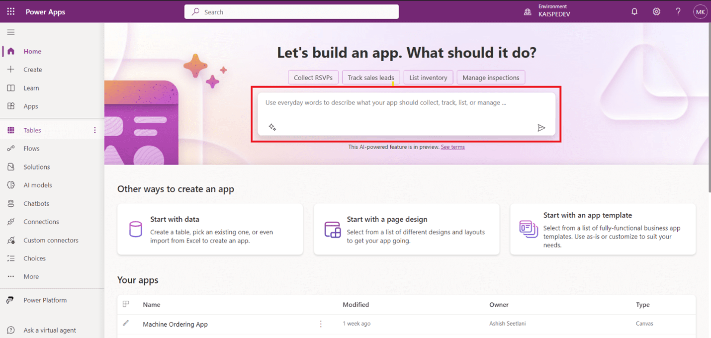 Empowering Developers | Microsoft Power Apps Co-Pilot | KAISPE