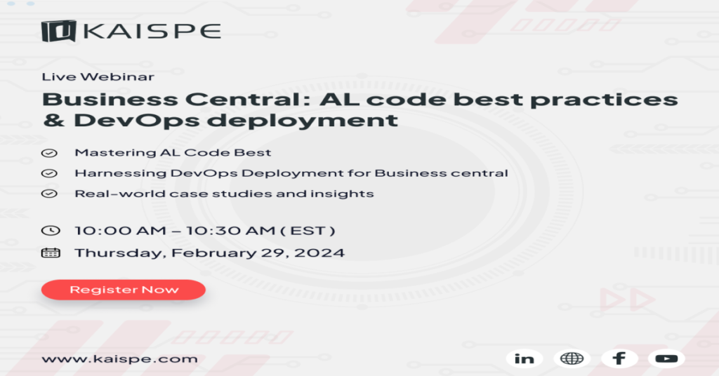 Business Central : AL Code Best Practices & DevOps Deployment | KAISPE