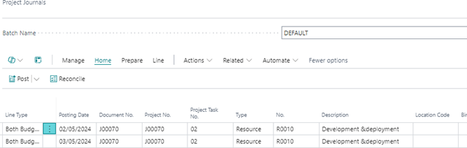 How to Setup Project Management in D365 Business Central